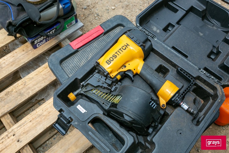 Bostitch MG6C Pneumatic Coil Nail Gun with Poly & Nail Auction (0041 ...