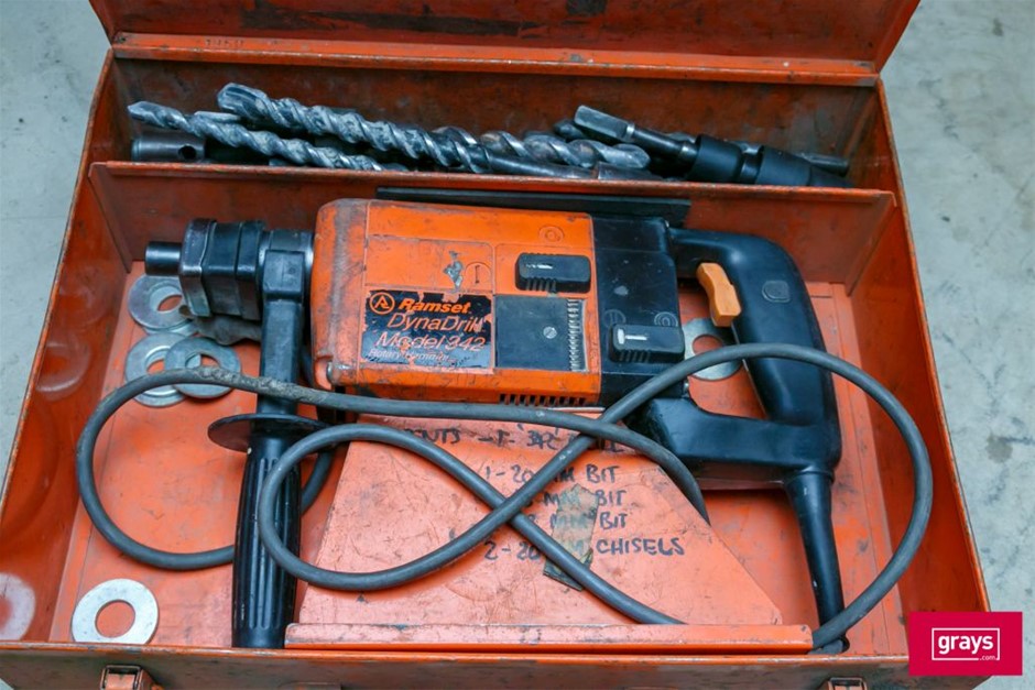 Ramset Dynadrill342 Rotary Hammer Drill with Steel Case Auction (0050 ...