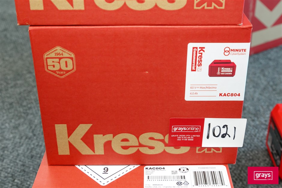 Kress Commercial KAC 804 Unused 60V Lithium Ion Battery Pack Auction ...