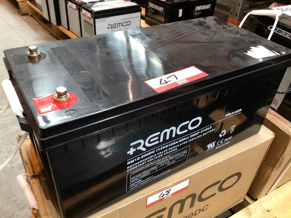 Unused Remco Deep Cycle Sealed Battery Auction (0047-7048168) | Grays ...