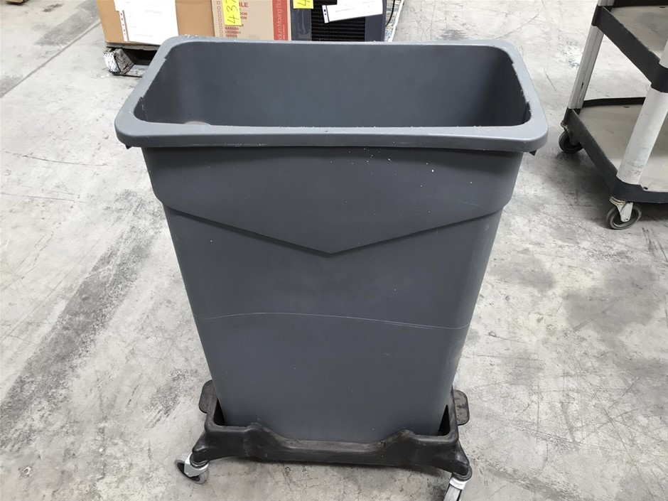 Plastic Bin on Base with Castors. Auction (0034-3027699) | Grays Australia