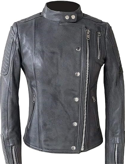 FIRST MFG CO Women's Warrior Princess Leather Motorcycle Biker Jacket ...
