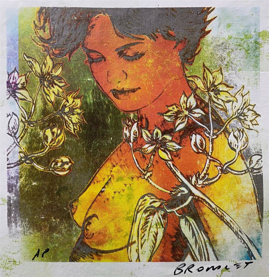 DAVID BROMLEY (1960 - ) Screenprint on Handmade French Paper Auction ...