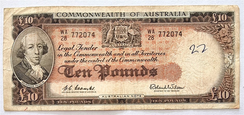 FIRST PREFIX 1960 TEN POUND BANKNOTE Auction (0013-2556363) | Grays ...