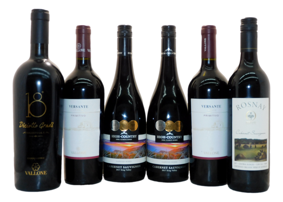 Pack of Assorted Red Wine (6x 750mL) Multi Region Auction (0040 ...