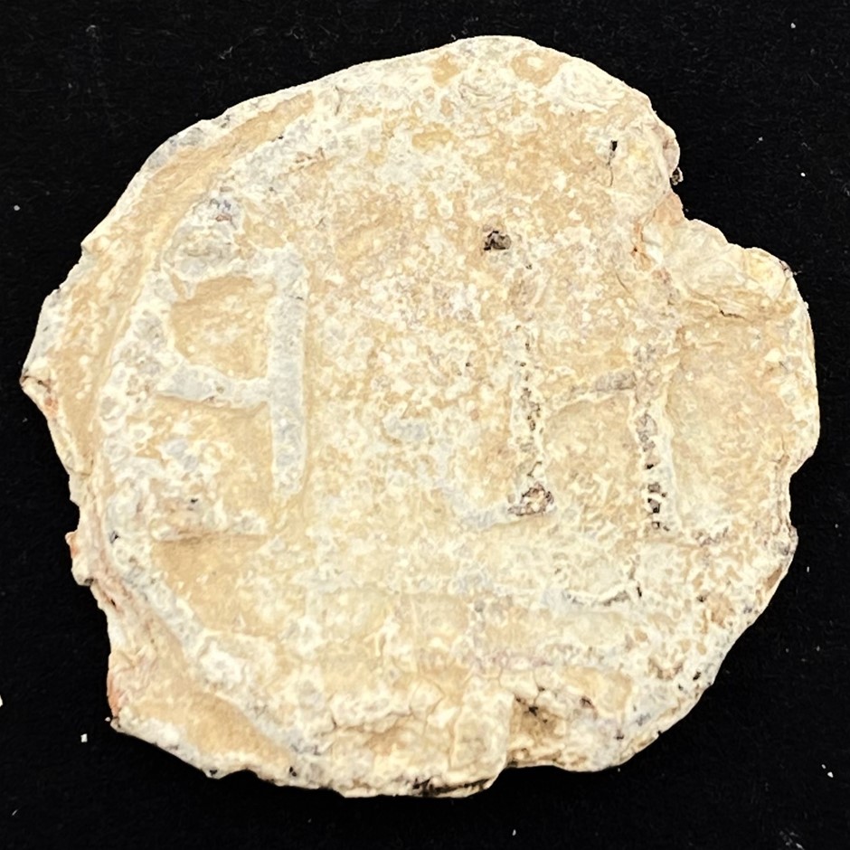 ANCIENT MEDIEVAL TRADERS CLOTH SEAL FEATURING 'HH' & 'EA' SUPPLIER ...