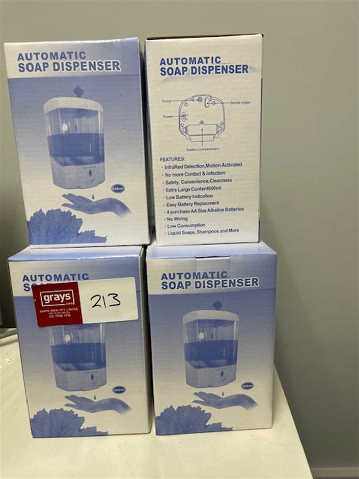 Qty 6 x Automatic Soap Dispensers Auction (0213-3027661) | Grays Australia