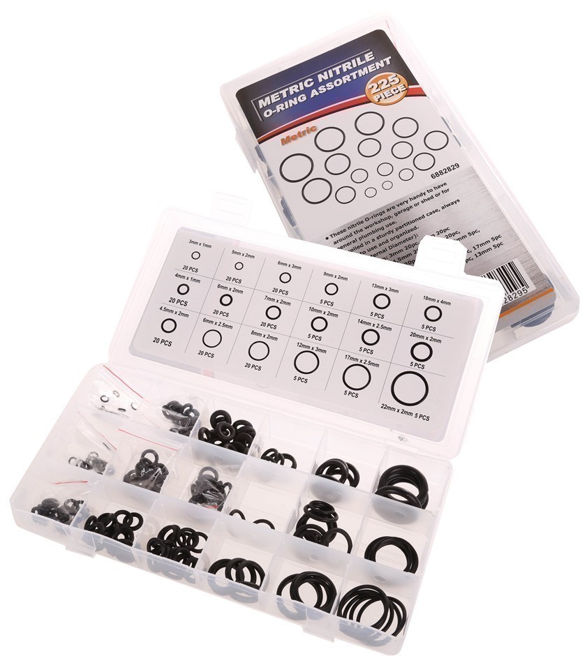 2 x 225pc Metric O-Ring Assortment Kits, Sizes as per Image. Auction ...
