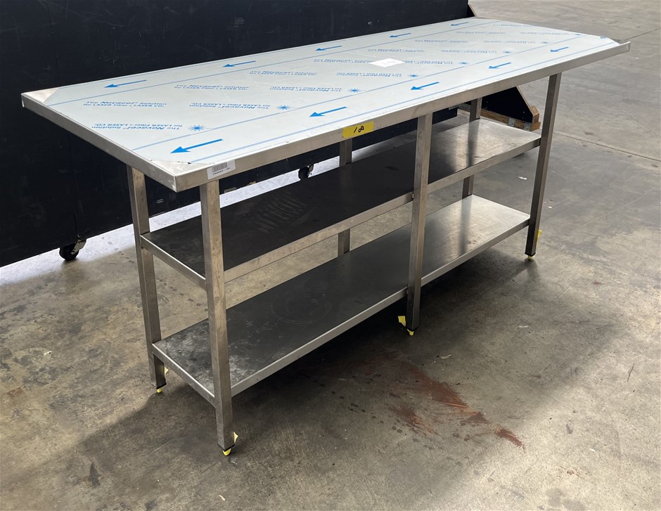 Stainless Steel Prep Bench With Under Shelves Auction (0028-5055090 ...
