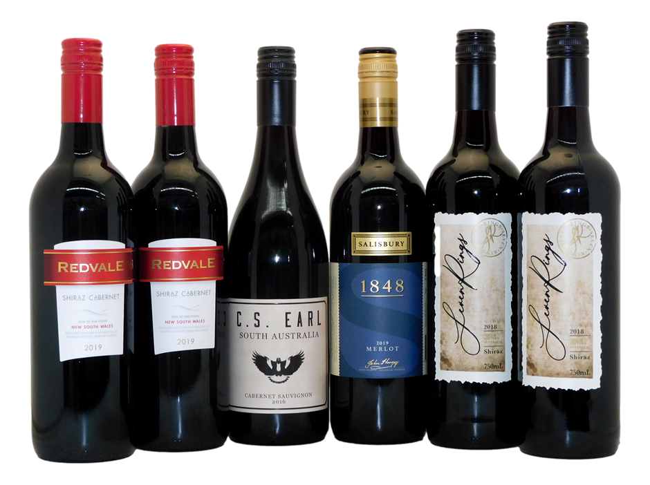 Mixed Pack Aussie Reds Mixed Vintages (6x 750mL) AUS. Auction (0049 ...