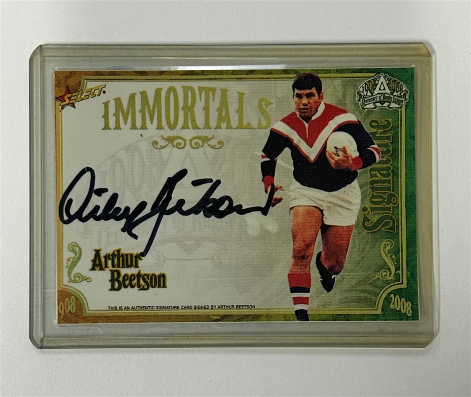 2008 Centenary Of Rugby League Select Immortals "ARTHUR BEETSON ...