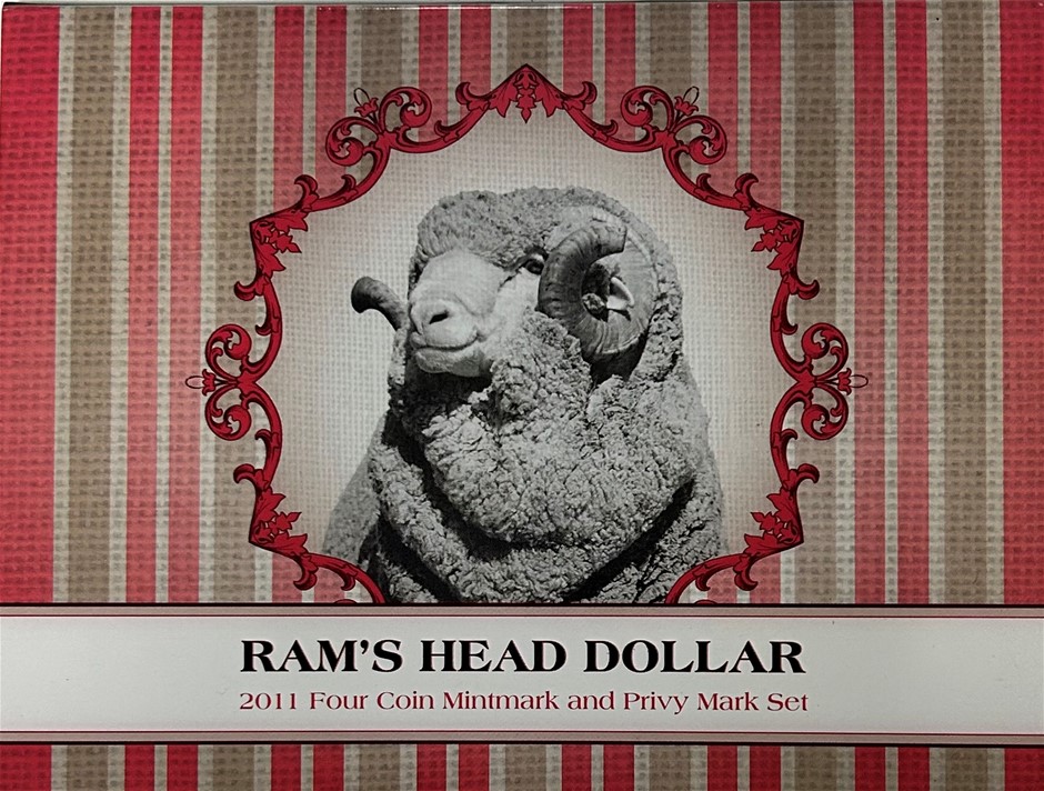 Royal Australian Mint 2011 Rams Head Dollar Four Coin Mintmark & Privy ...