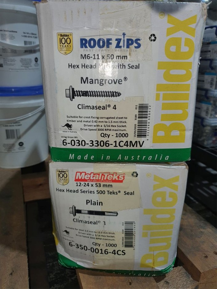 Buildex Metal Teks & Roof Zips Auction (0418-5055252) | Grays Australia