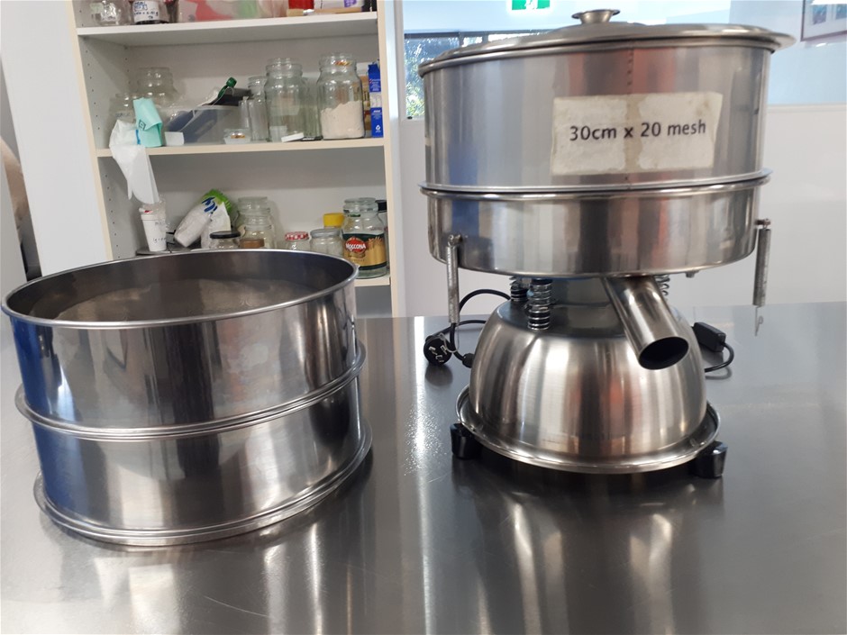 Vibrating sifter with 3x meshes Auction (0021-7049201) | Grays Australia