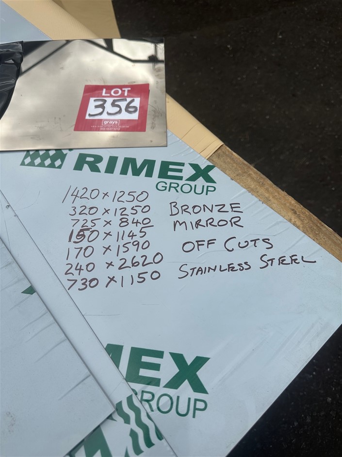 RIMEX Bronze Mirror Finish Stainless Steel Sheets Auction (0356-3028002 ...