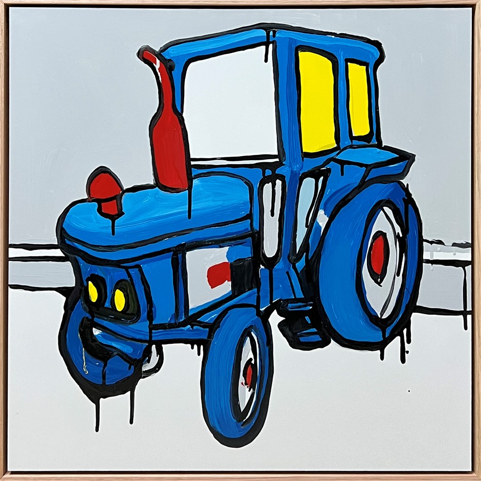 JASPER KNIGHT (1978 - ) Original Enamel Painting on Aluminium - Framed ...