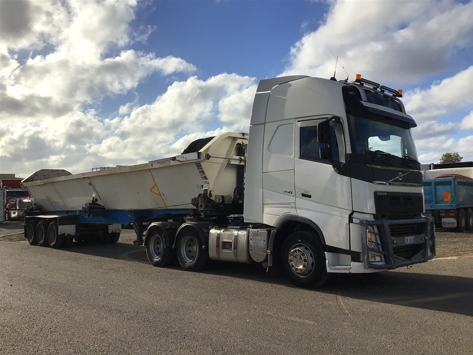 WOVR + INSP- 2014 Volvo FH Prime Mover/2003 Maxitrans Side Tipper ...