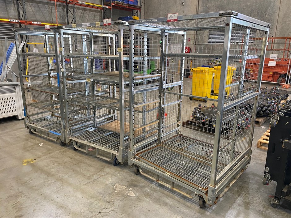 3x Steel Storage Cages Auction (0280-7049539) | Grays Australia