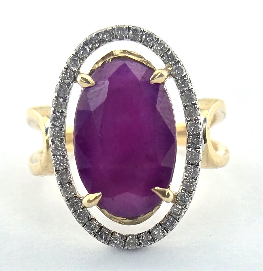 7.19ct LADIES RUBY AND DIAMOND RING Auction (0001-2558546) | Grays ...