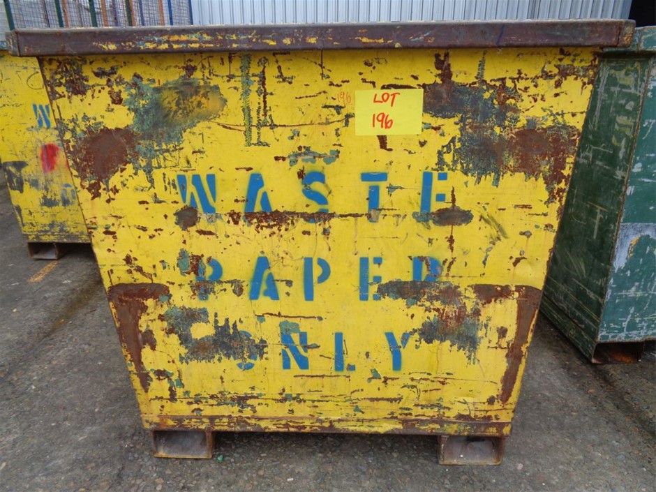 Steel Bins with Forklift Tine Pockets Auction (0196-5055495) | Grays ...