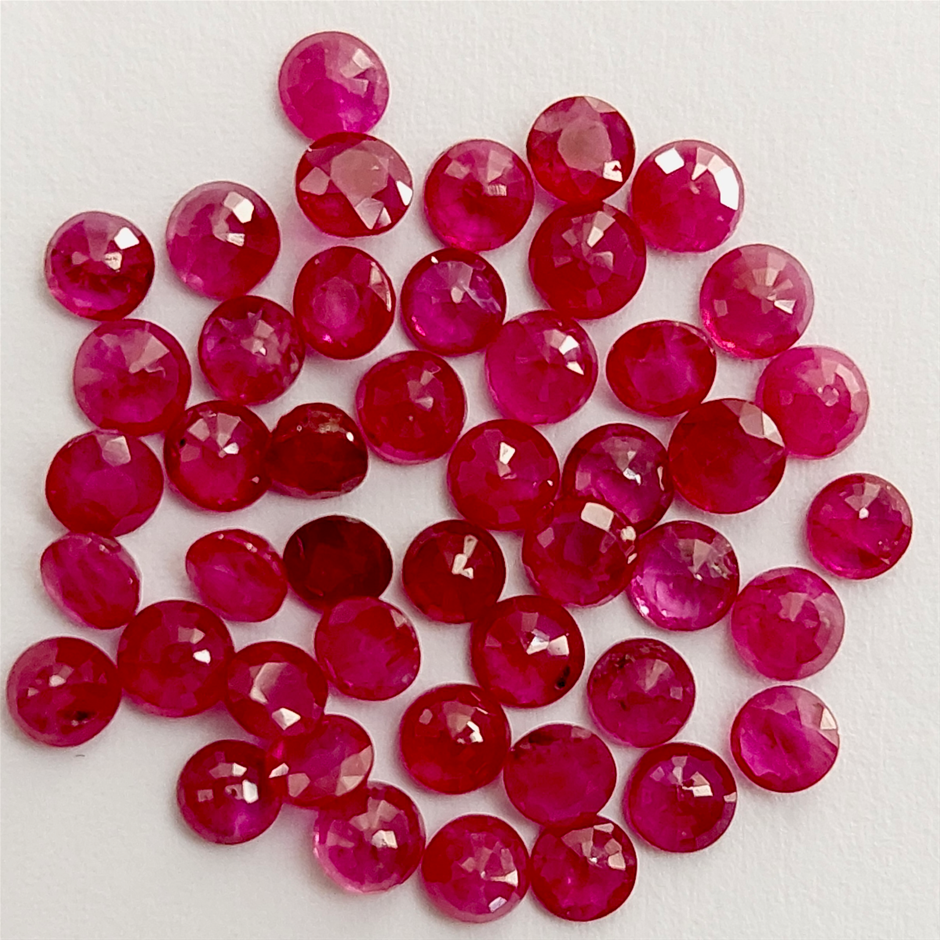 Forty Eight Round Natural Rubies Auction (0012-2558225) | Grays Australia