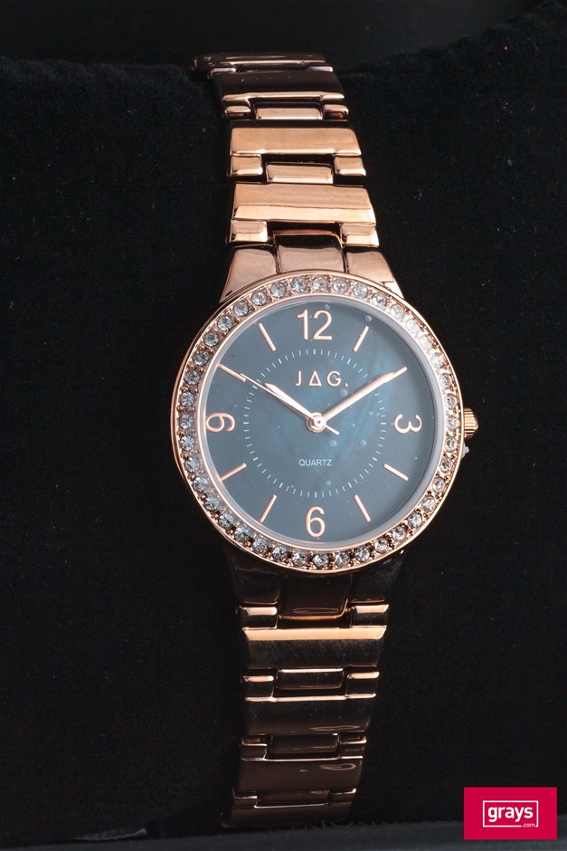JAG WATCH COOLUM WITH BLACK MOP IP ROSE DIAL 32.5MM Auction (0692 ...