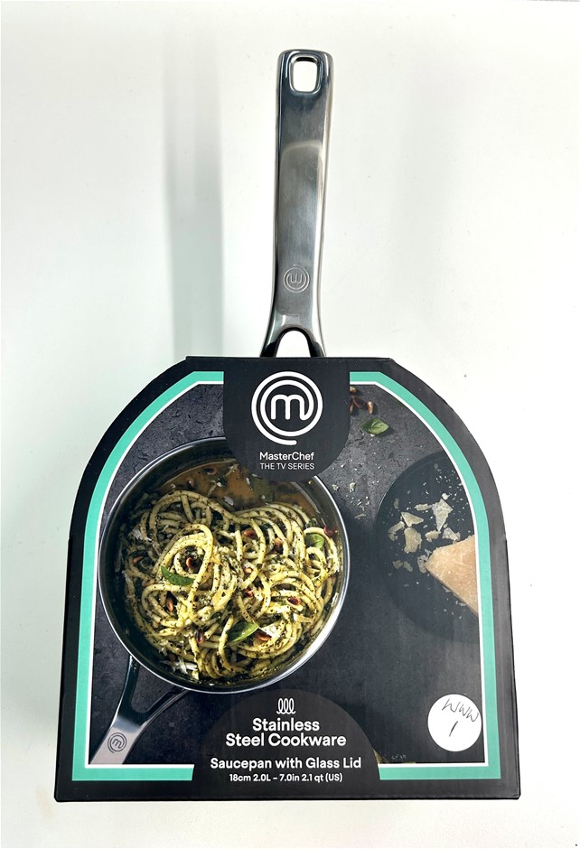 MasterChef The TV Series Stainless Steel Cookware Saucepan with Glass ...