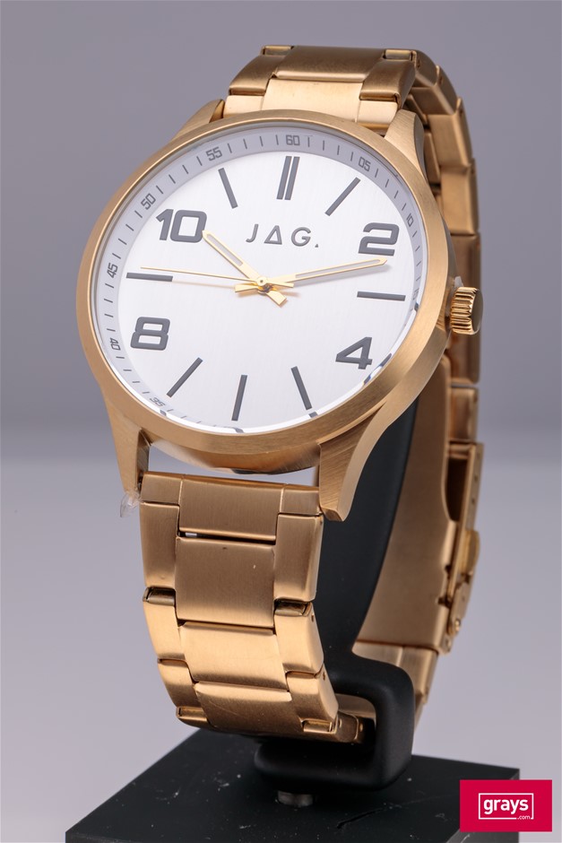 JAG WATCH - IP GOLD STAINLESS STEEL 45MM WATCH Auction (1096-2558255 ...