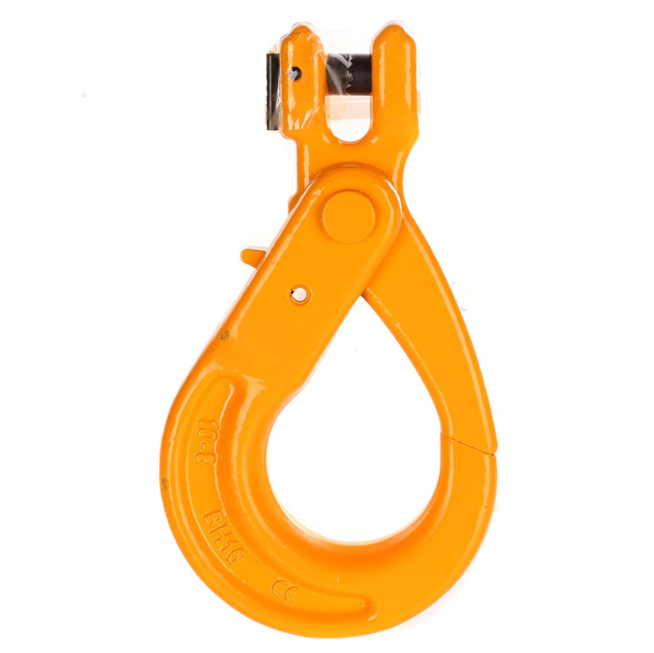 2 x Clevis Self Locking Safety Hooks, Suits 10mm Chain WLL 3200kg ...