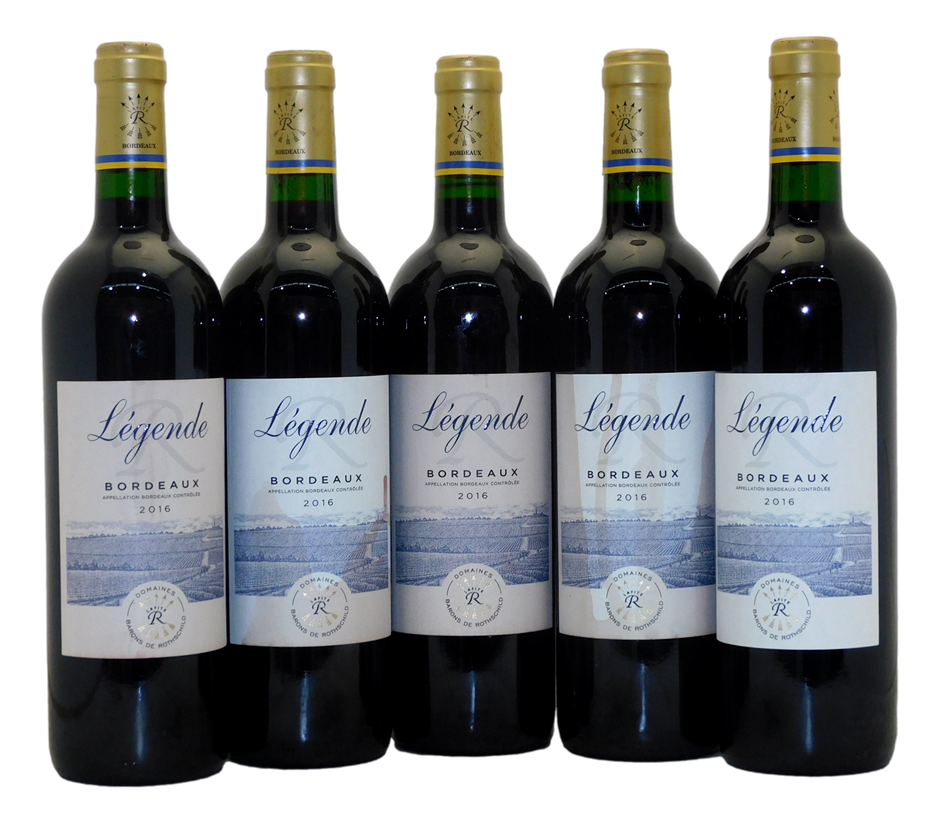 Domaines Barons De Rothschilds Legende Bordeaux 2016 (5x 750mL) France ...