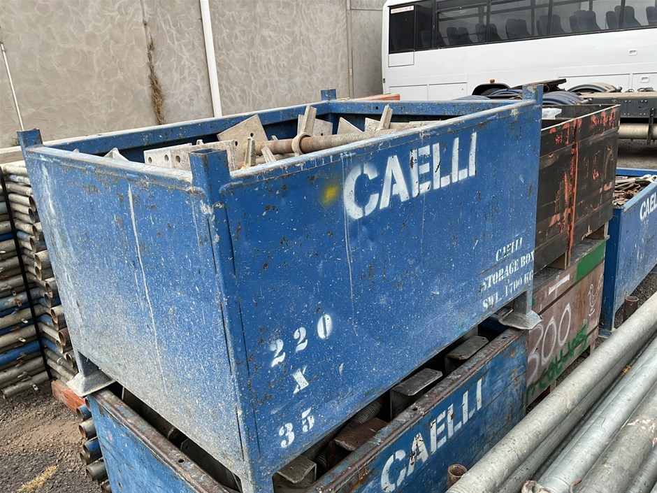 2 x Metal Crates Of Scaffold Bases Auction (0020-3028546) | Grays Australia