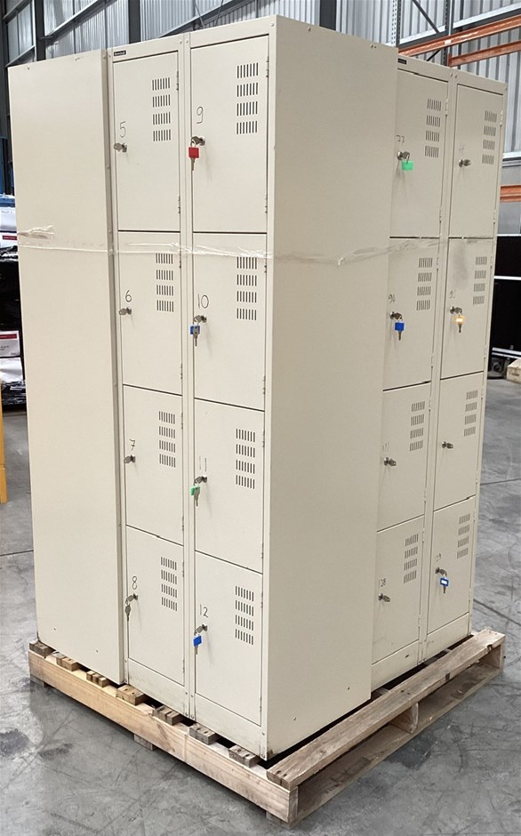 Pallet of BROWNBUILT Metal Locker Towers Auction (0007-3028629) | Grays ...