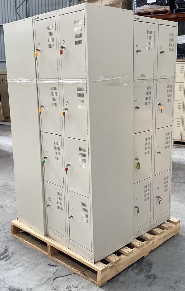 Pallet of BROWNBUILT Metal Locker Towers Auction (0009-3028629) | Grays ...