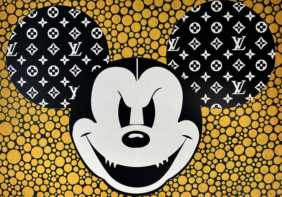 Death NYC Signed Street Art Print "Vampire Mickey Mouse/LV" Limited ...