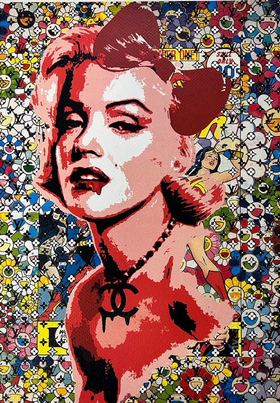 Death NYC Signed Street Art Print "Marilyn Munro/Chanel/LV" Limited Edition Auction (0198 ...