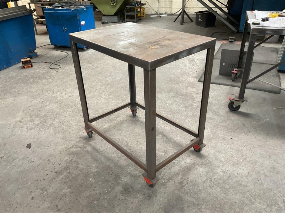 1x Mobile Steel Fabricated Table Auction (0042-3028980) | Grays Australia