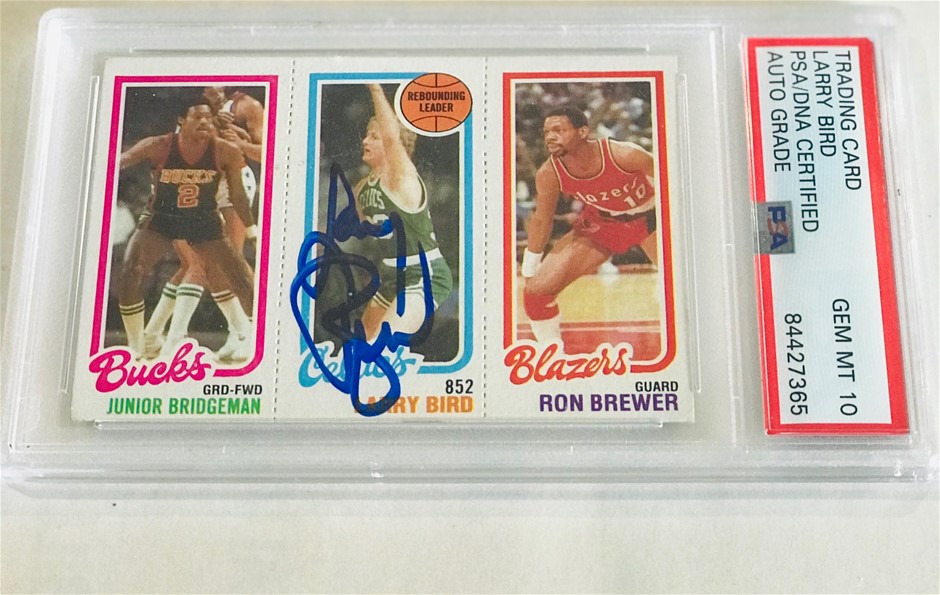 Larry Bird signed 1980 Topps Rookie Card Auction (0006-8018665) | Grays ...