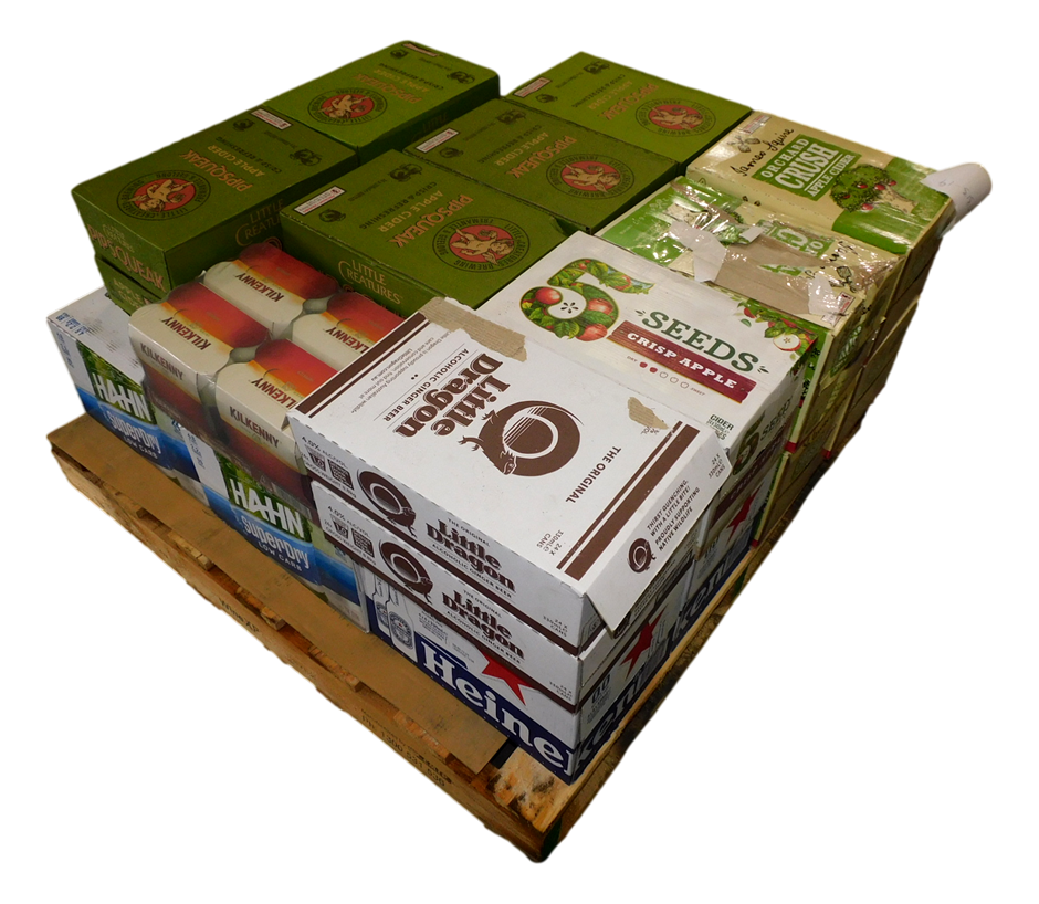 Pick Up Pallet of Beer & Cider Approx 23 Assorted Cartons of Beer ...