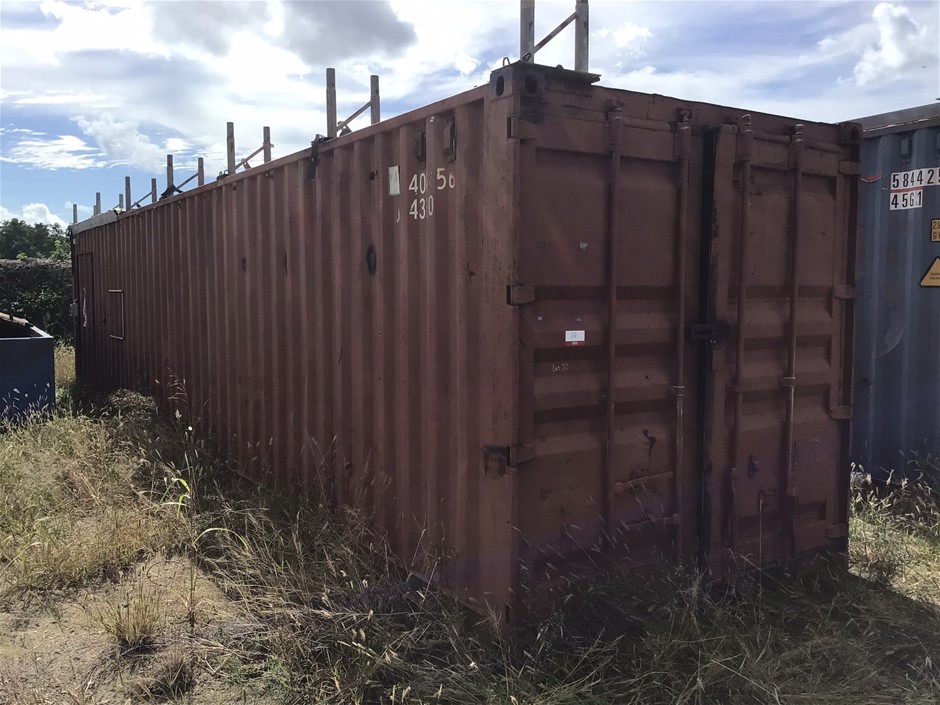 40 Foot Shipping Container with Igloo Shelter Structure Auction (0022 ...