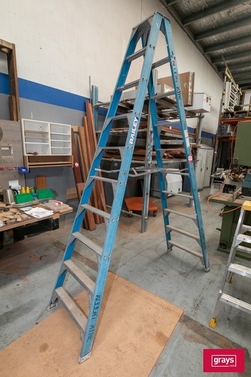 Bailey 9 Step Dual Sided Alloy Step Ladder Auction (0050-5056395 ...