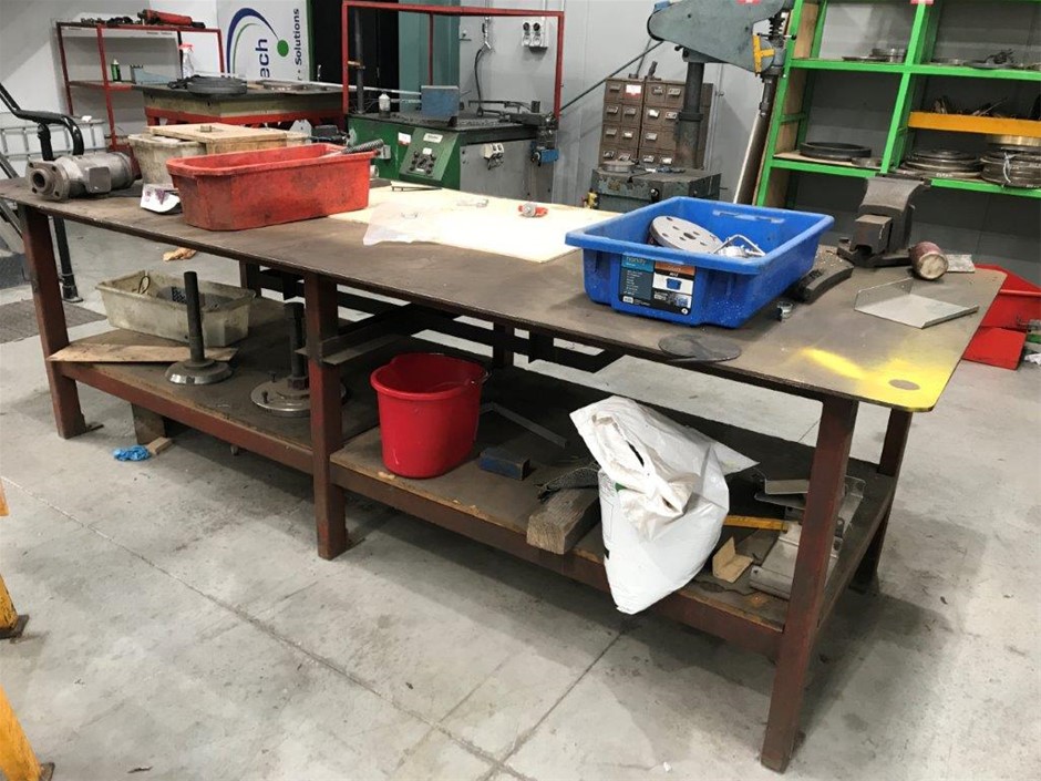 1x Steel Fabricated Work Bench Auction (0080-3029273) | Grays Australia