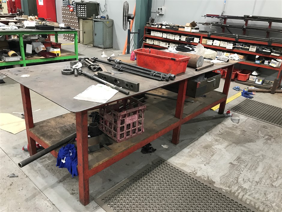 1x Steel Fabricated Workbench Auction (0037-3029273) | Grays Australia