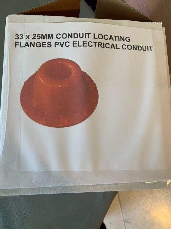 33 x 25mm Clipsal Conduit Locating Flanges PVC Electrical Conduit ...