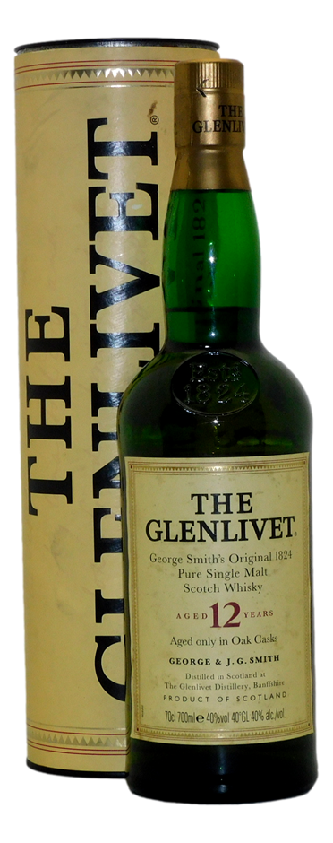 Glenlivet 12 Year Old Pure Single Malt Scotch Whisky (1x 700mL) Scotland Auction (0014-10728966 ...