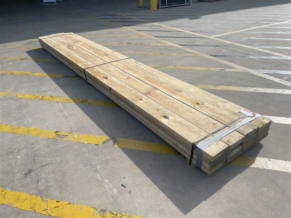190mm x 45mm x 4800mm Treated Pine Pack, Qty x 16 Pcs Auction (0027 ...