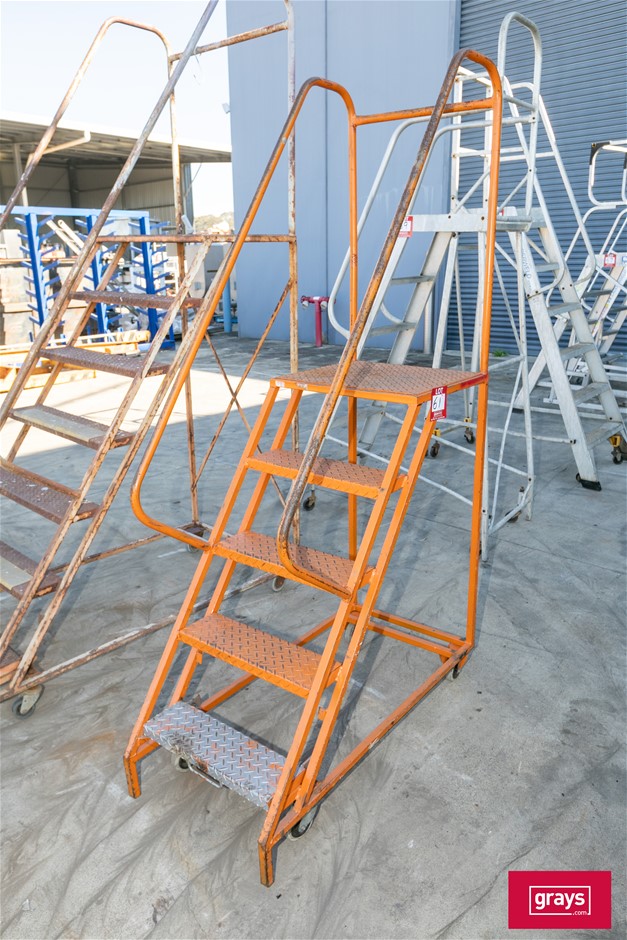 Mobile Steel Stock Picking Ladder Auction (0061-5056559) | Grays Australia