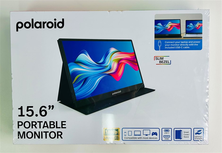 Polaroid 15.6" Portable Monitor Slim Bezel 1080p Full HD Auction (0031 ...