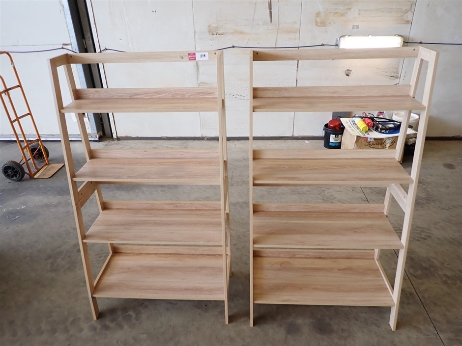 2x of 4 Tier Timber Display Racks Auction (0028-7054022) | Grays Australia