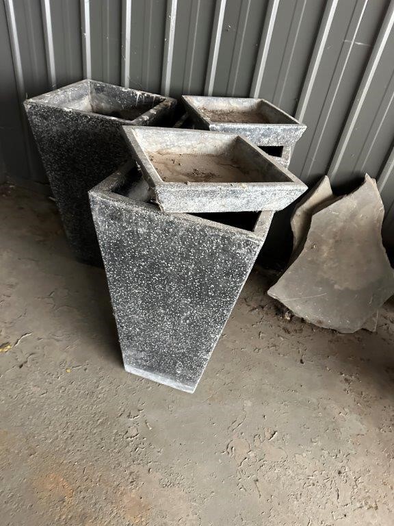 3x Stone Pots Auction (0078-3029668) | Grays Australia