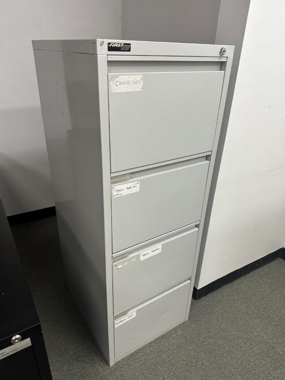 4 Draw Metal Filing Cabinet Auction (0004-3029668) | Grays Australia